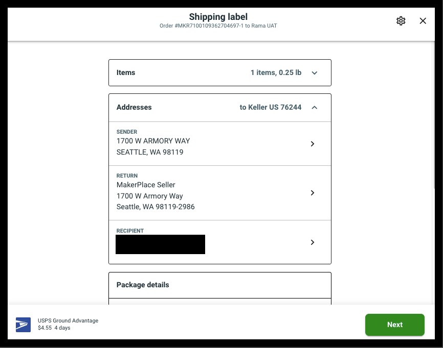 How to Purchase and Print Shipping Labels on MakerPlace - Seller Support