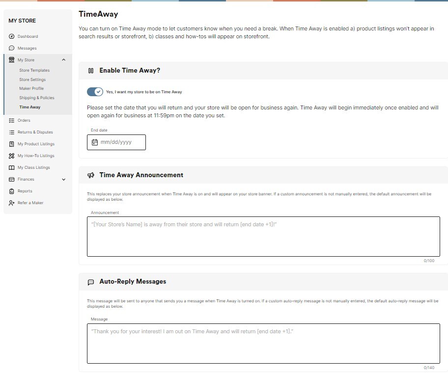 How to Set Your Store in Vacation Mode - Seller Support