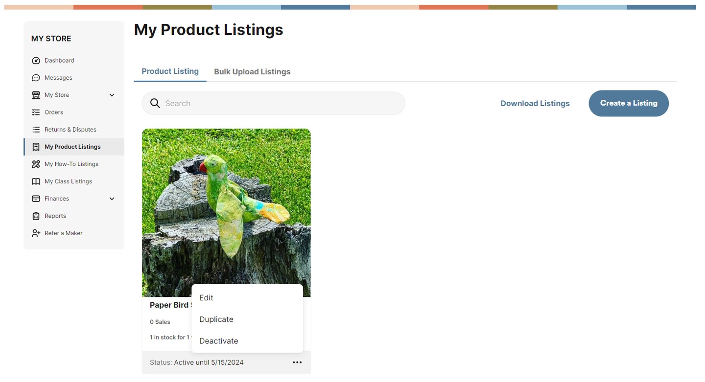 How to Delete a Listing on MakerPlace - Seller Support